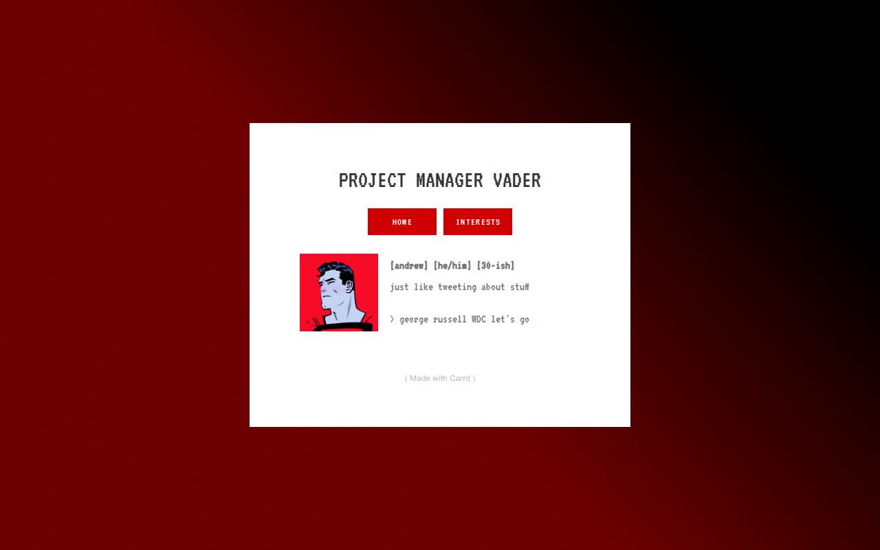 PROJECT MANAGER VADER